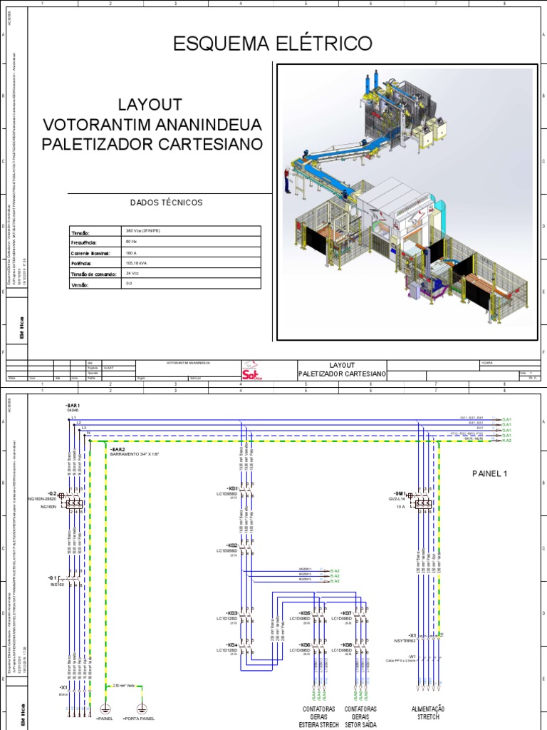 Esquema Elétrico: Layout Votorantim Ananindeua Paletizador Cartesiano ...