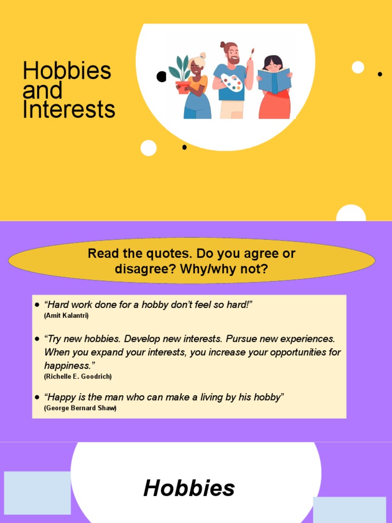 Hobbies and Interests | PDF