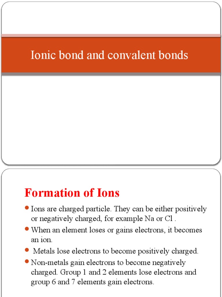 Bonds | PDF | Ionic Bonding | Ion