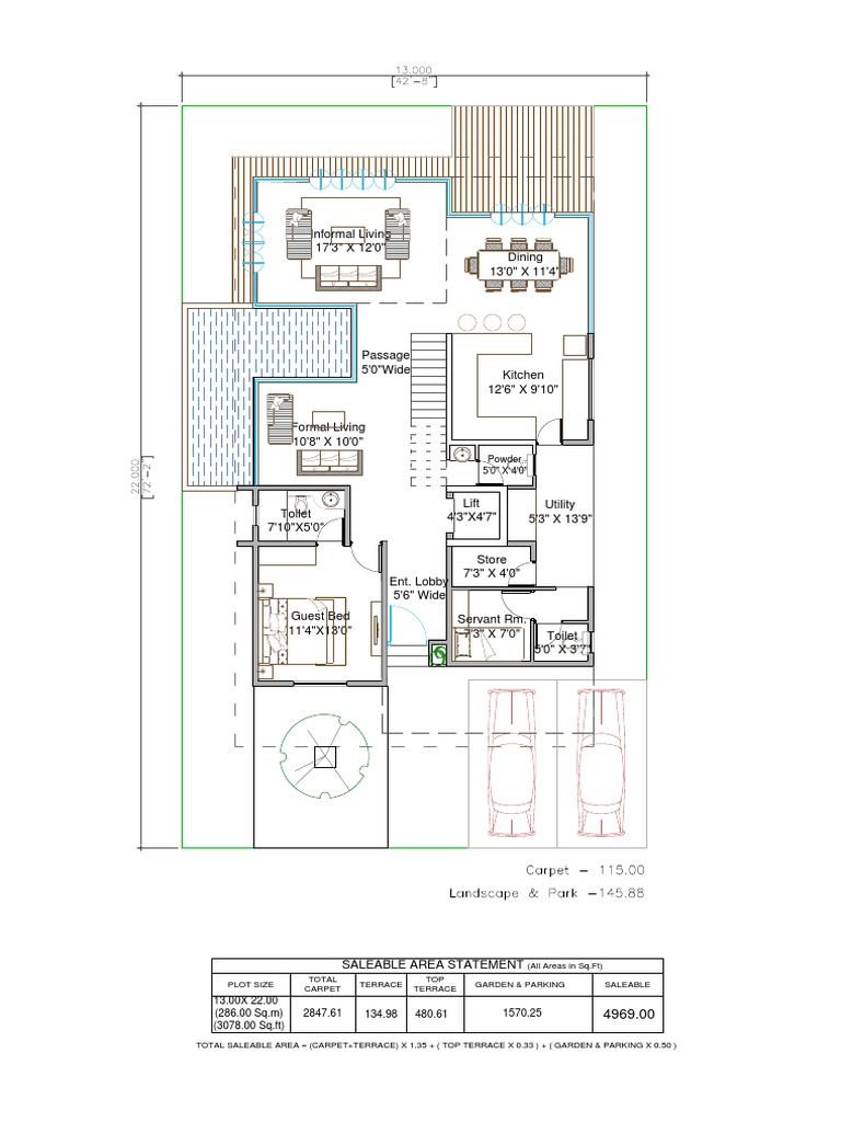 Type 1 Villas Plan | PDF