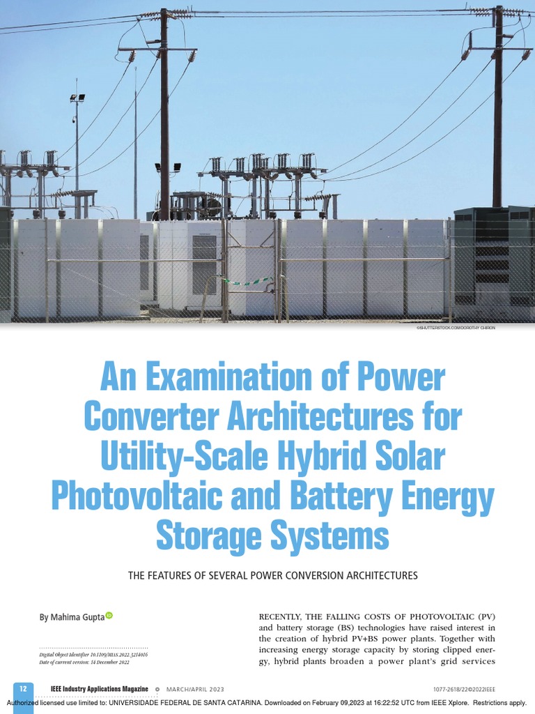 An Examination of Power Converter Architectures For Utility-Scale ...