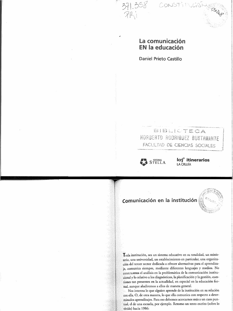 Prieto Castillo - La Comunicacion en La Educacion | PDF