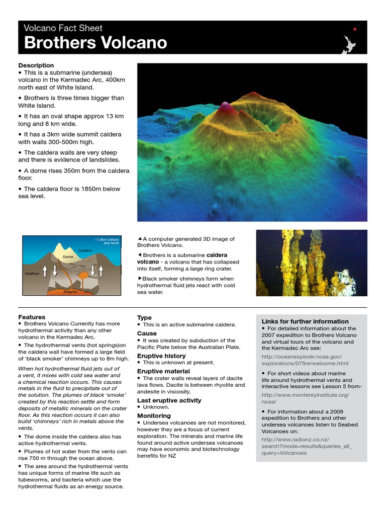 Volcano Fact Sheets | PDF | Volcano | Types Of Volcanic Eruptions