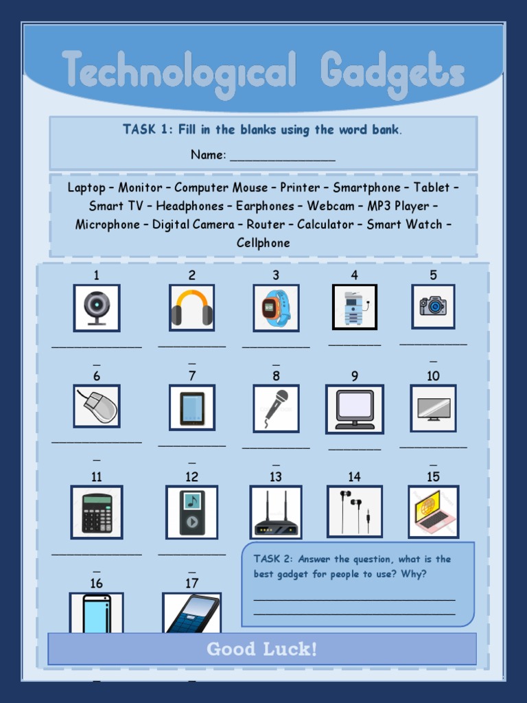 Technological Gadgets Fun Activities Games Games - 137445 | PDF