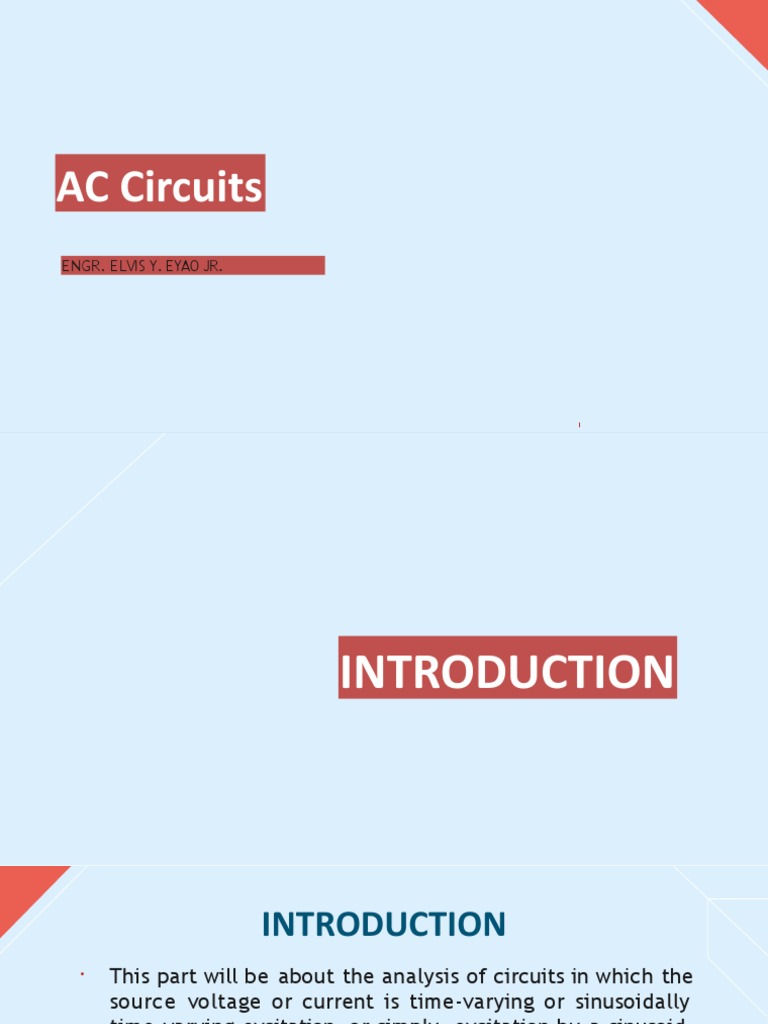 Alternating Current Circuits Pdf Electrical Impedance Electrical Network