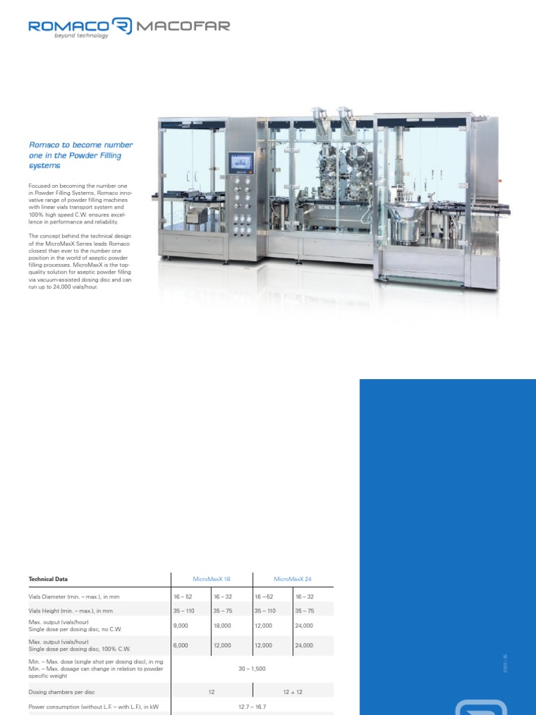 Romaco DB Macofar Micromaxx-En | PDF
