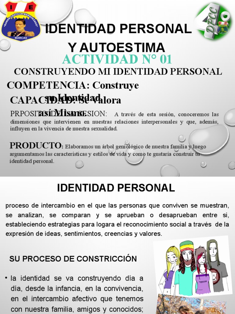 Construyo Mi Identidad Personal 4° Grado DPCC | PDF | Autoestima ...
