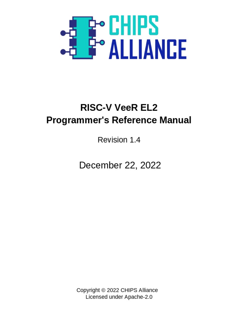 Risc-V Veer El2 Programmer's Reference Manual: December 22, 2022 | PDF | Cpu Cache | Electrical ...