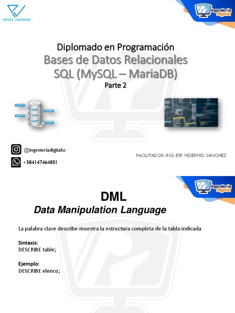 SQL Avanzado para Programadores | PDF | SQL | Datos de computadora