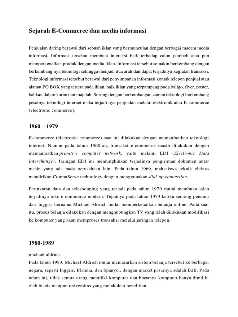 Modul 01. Konsep Teknologi E-Commerce | PDF