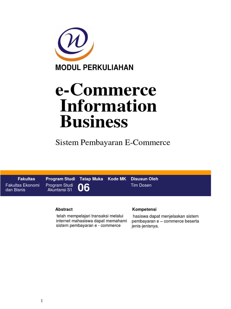 Modul 06. Sistem Pembayaran E-Commerce | PDF