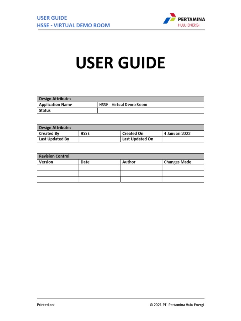 User Guide Hsse - Virtual Demo Room | PDF