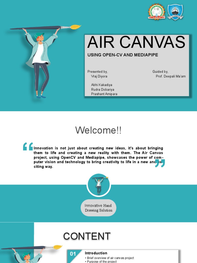Air Canvas: Using Open-Cv and Mediapipe | PDF | Computer Vision | Software