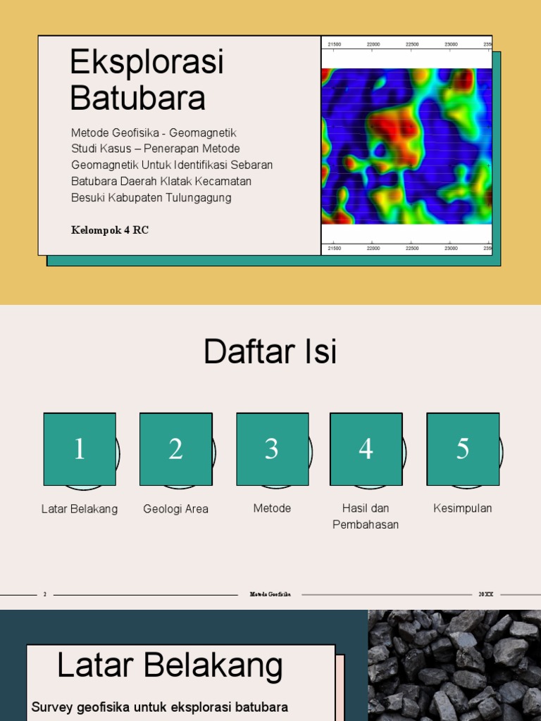 Tugas Presentasi-Batubara-Kelompok 4-MetodeGeofisikaMagnetik | PDF