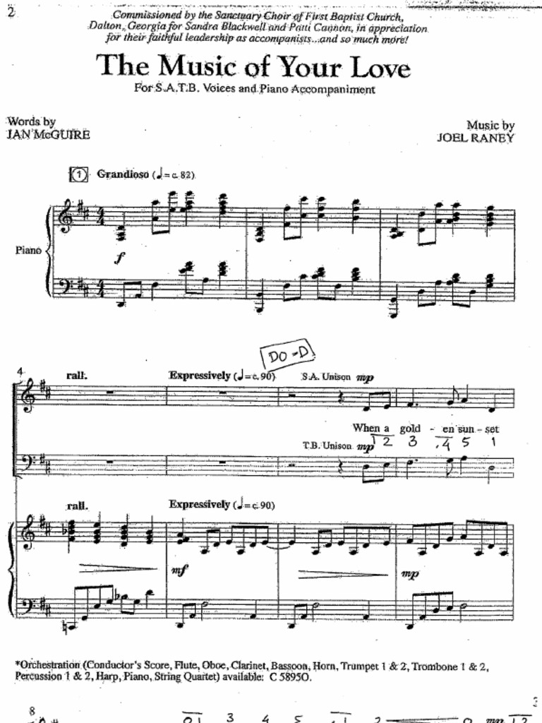 The Music of Your Love - Joel Raney | PDF
