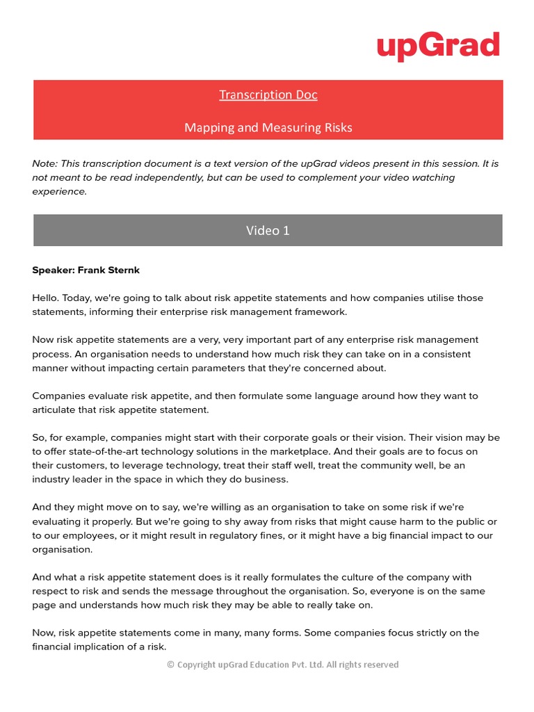 Mapping and Measuring Risks | PDF | Risk | Probability Distribution