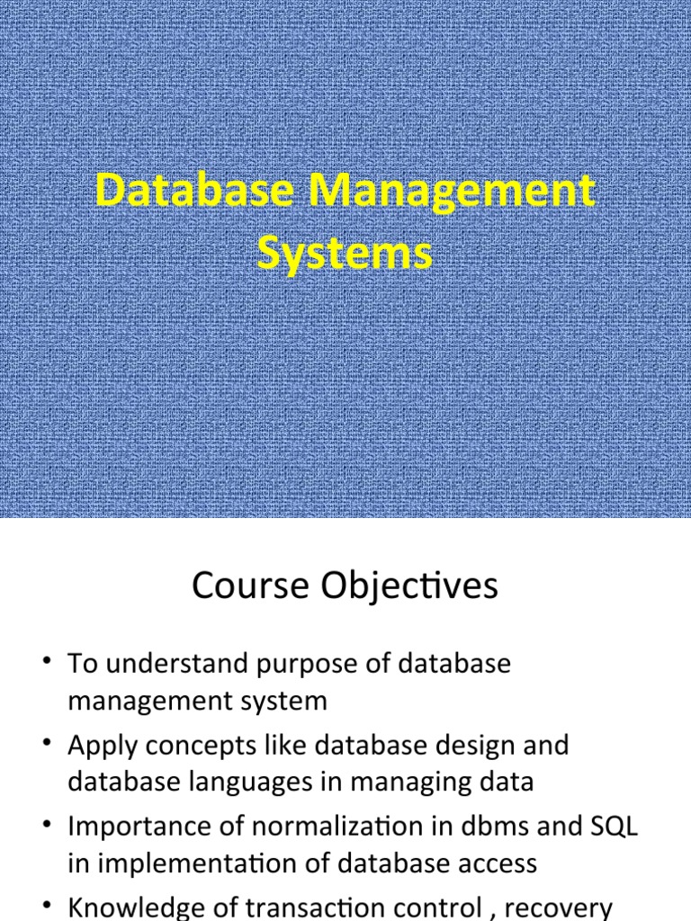 Introduction To Dbms Unit 1 | PDF | Databases | Data Model Introduction To Dbms Unit 1 | PDF | Databases | Data Model
