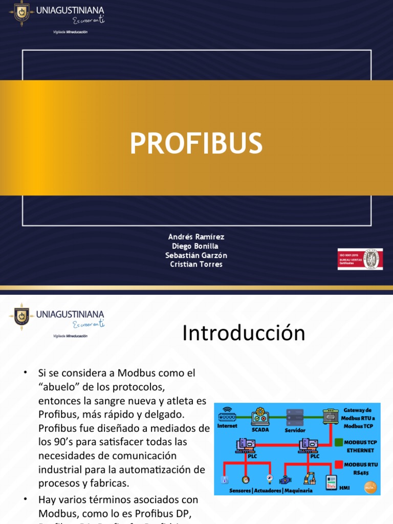 Presentación PROFIBUS | PDF | Topología de la red | Automatización