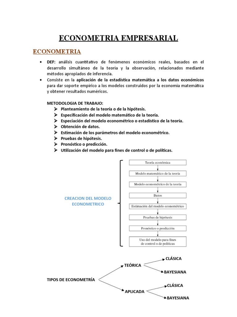 Econometria Empresarial | PDF | Econometría | Estadísticas
