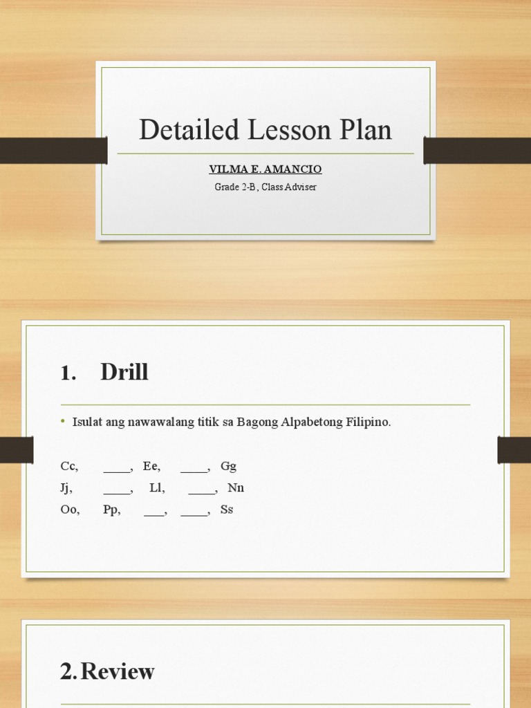 Detailed Lesson Plan: Vilma E. Amancio | PDF