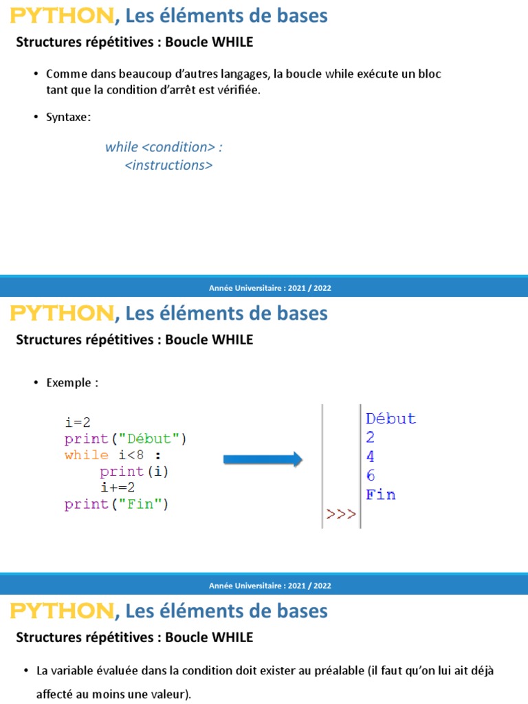 PYTHON3 | PDF | Structure de contrôle | Informatique