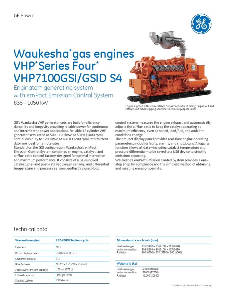 Gps Waukesha 7042 Brochure | PDF | Engines | Propulsion