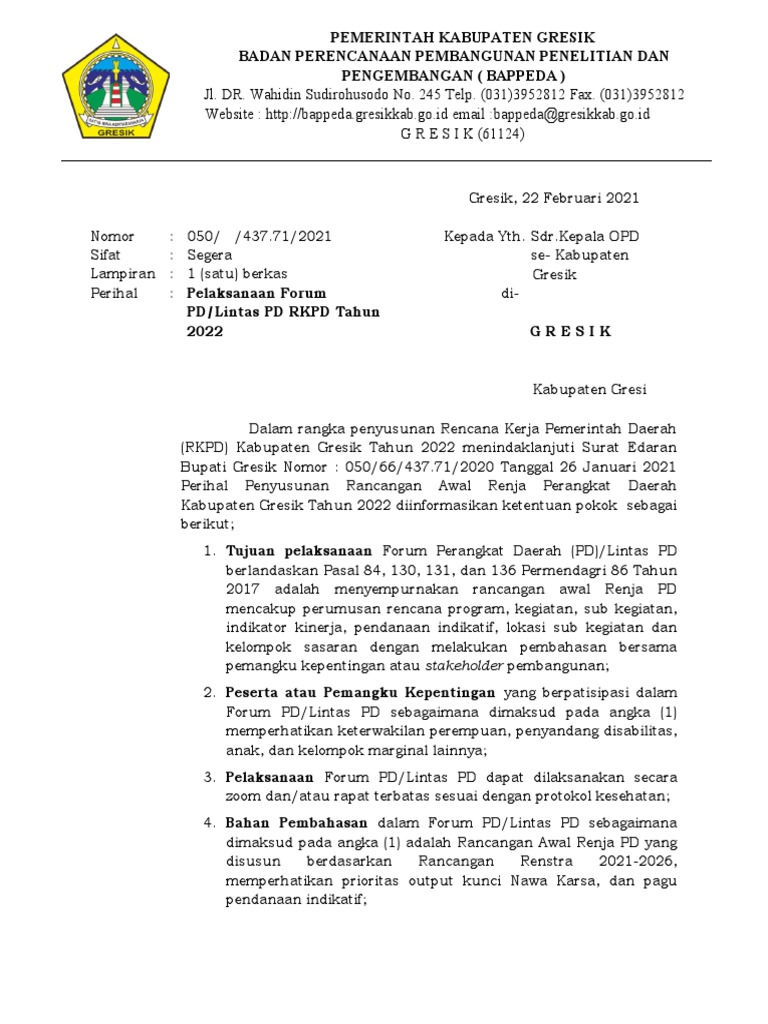 PTO Forum PD RKPD 2022 TRF | PDF