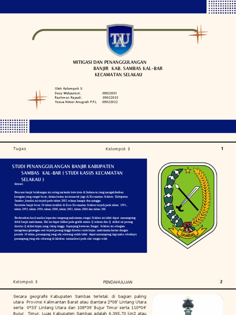 Penanggulangan Banjir Selakau | PDF