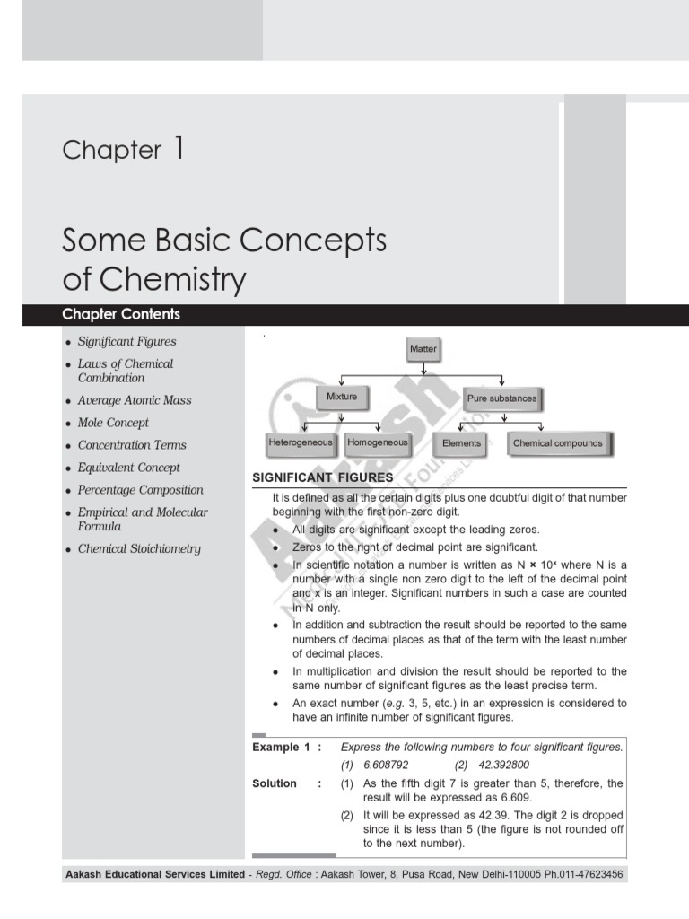 SOme Basic COncepts of Chem | PDF | Mole (Unit) | Molecules