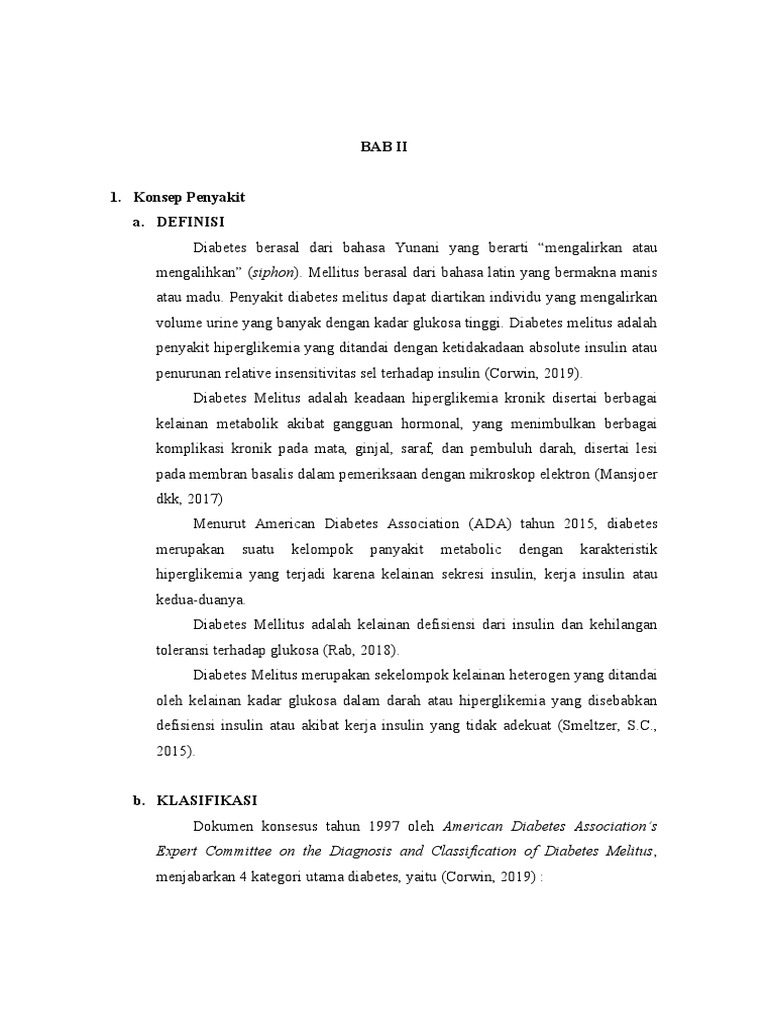 Bab 2-3 Askep DM | PDF