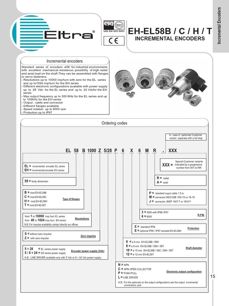 Eh-El58B / C / H / T: Encoders Incremental | PDF