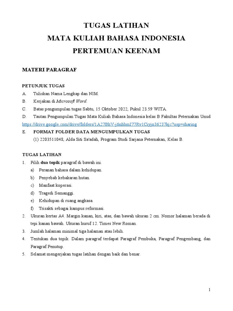DORMAULI SINAGA - PROGRAM STUDI SARJANA PETERNAKAN - Kelas B | PDF