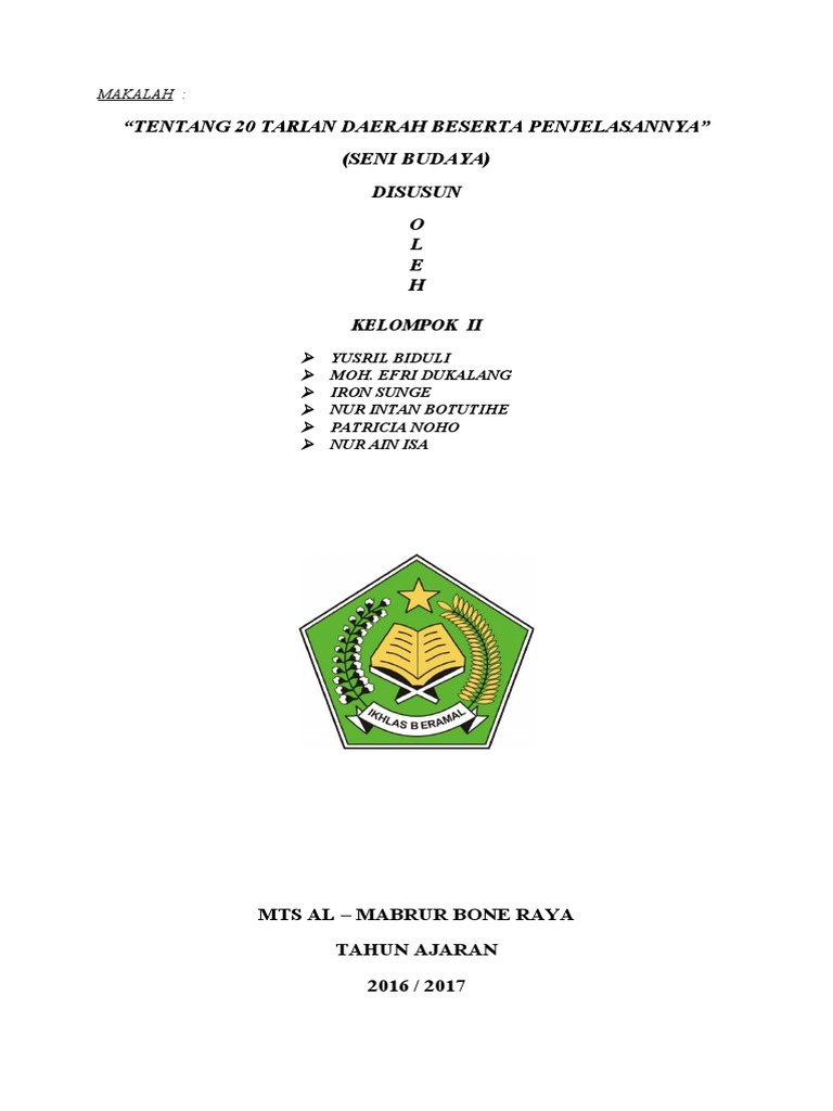 Makalah 20 Tarian Daerah | PDF