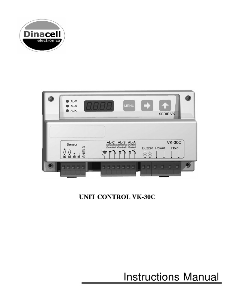 Instructions Manual: Unit Control Vk-30C | PDF | Fuse (Electrical) | Relay