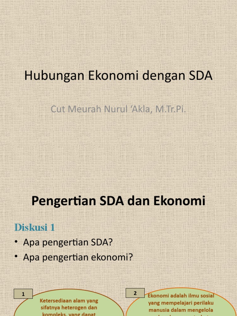 Hubungan Ekonomi Dengan SDA | PDF