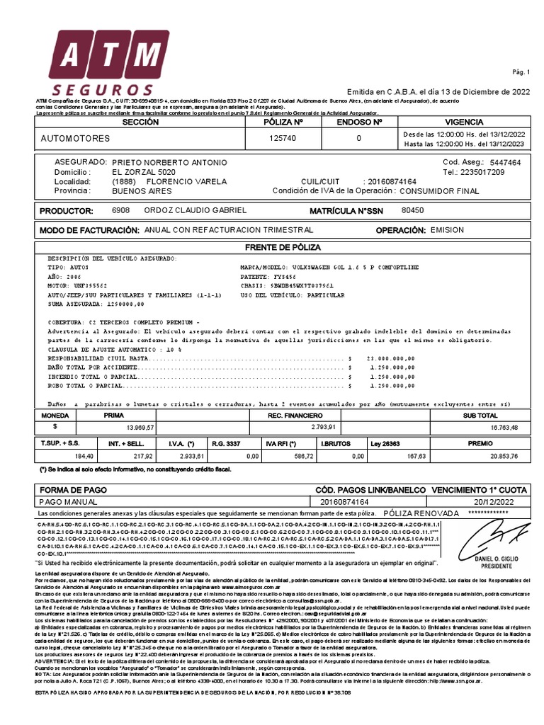 Modelo de Poliza | PDF | Seguro | Tarjeta de débito