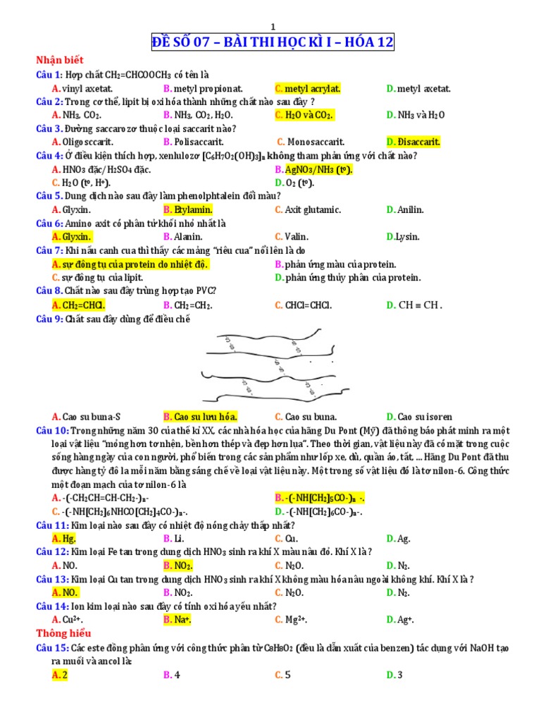Dap An de 1,2,3,4,7 | PDF