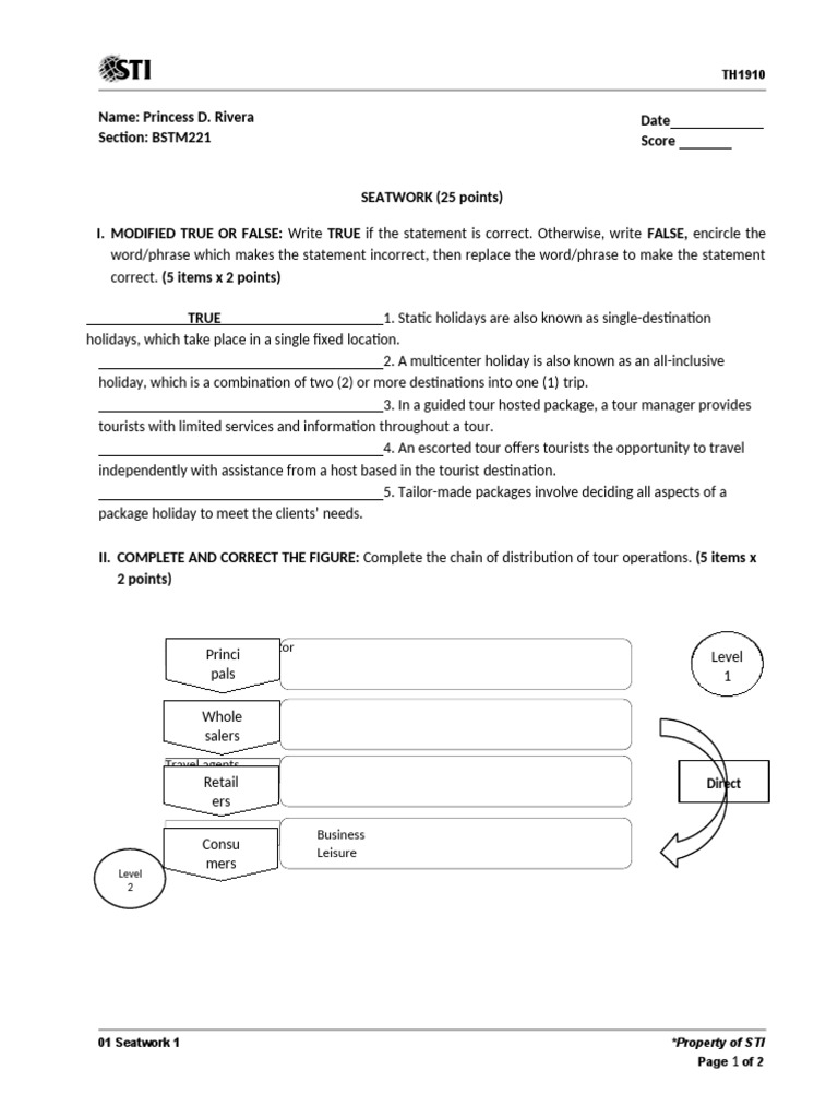 01 Seatwork 1 | PDF | Cognitive Science