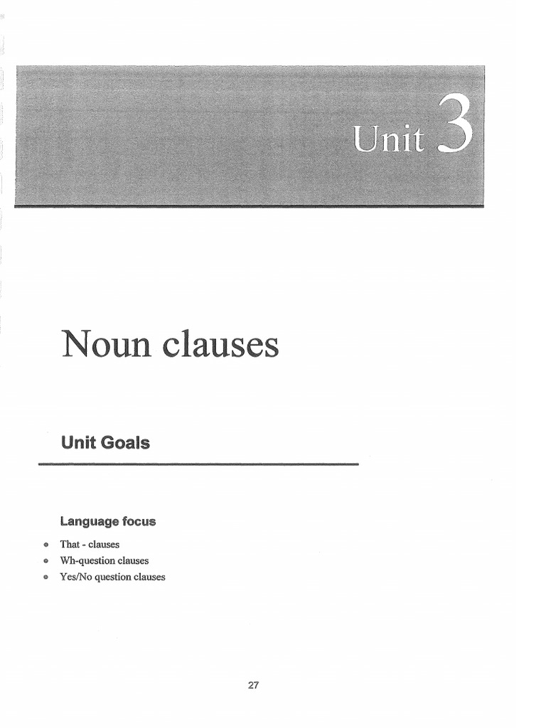 Writing Unit 3 | PDF | Clause | Question