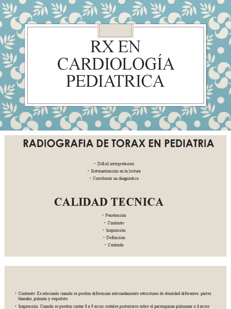 RX en Cardiología Pediatrica | PDF | Pulmón | Sistema respiratorio