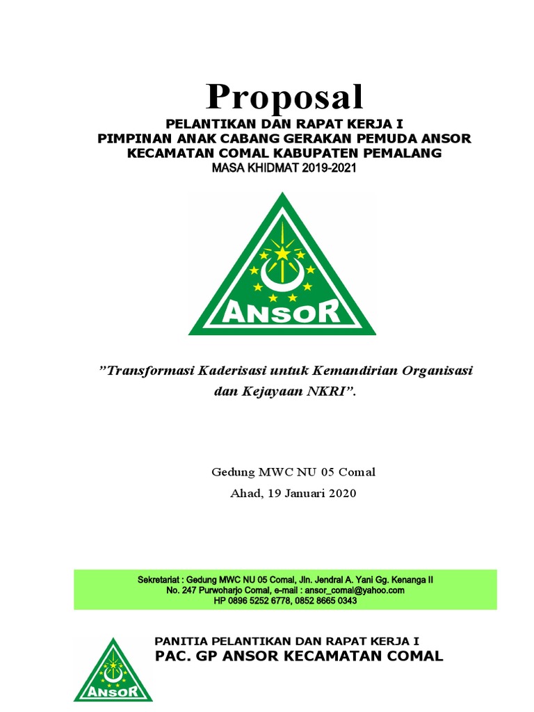 Proposal Pelantikan & Raker | PDF