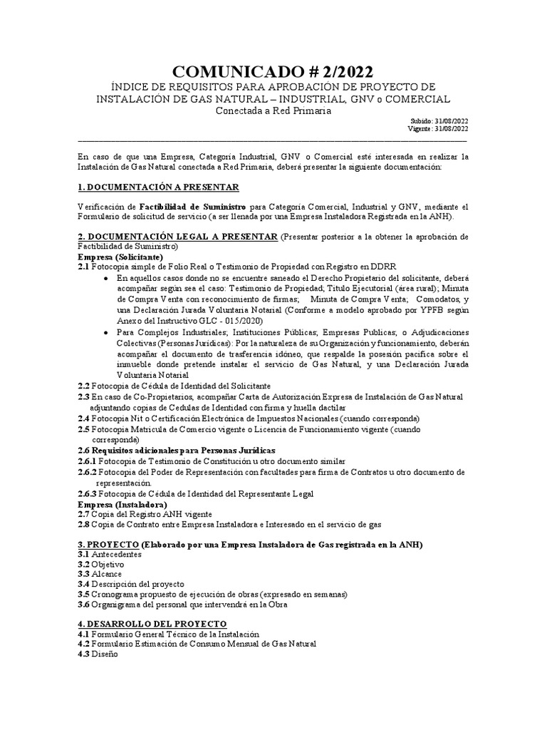 Comunicado # 2/2022 | PDF | Tubo vacío | Materiales