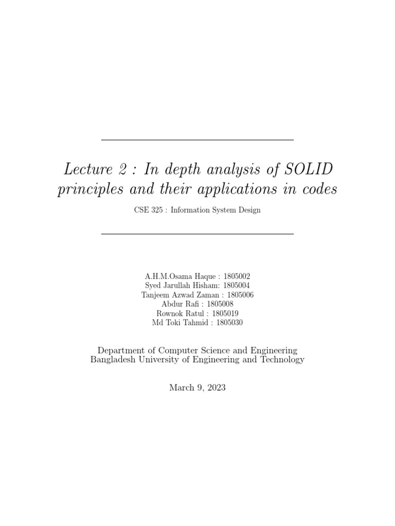 CSE325 - A1 - G2 - Lecture2 Notes | PDF | Inheritance (Object Oriented ...