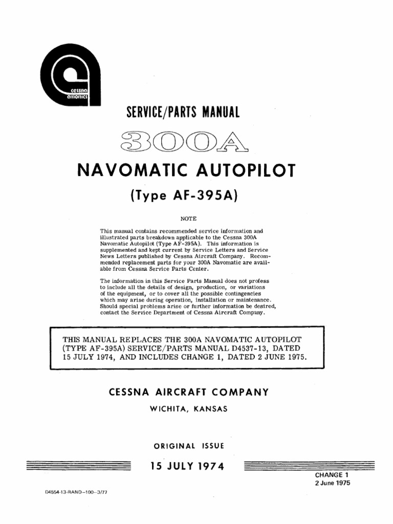 CESSNA D4554-13 871 Navomatic 300 | PDF