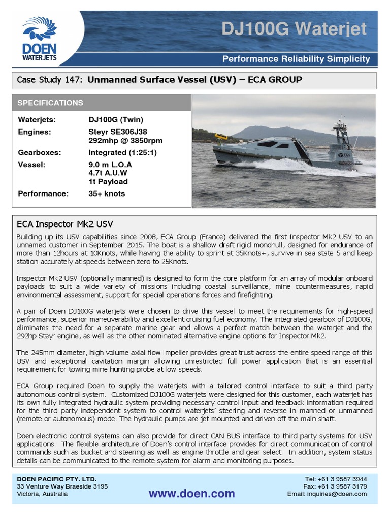 147 USV ECA GROUP DJ100G x2 | PDF | Mechanical Engineering | Vehicles