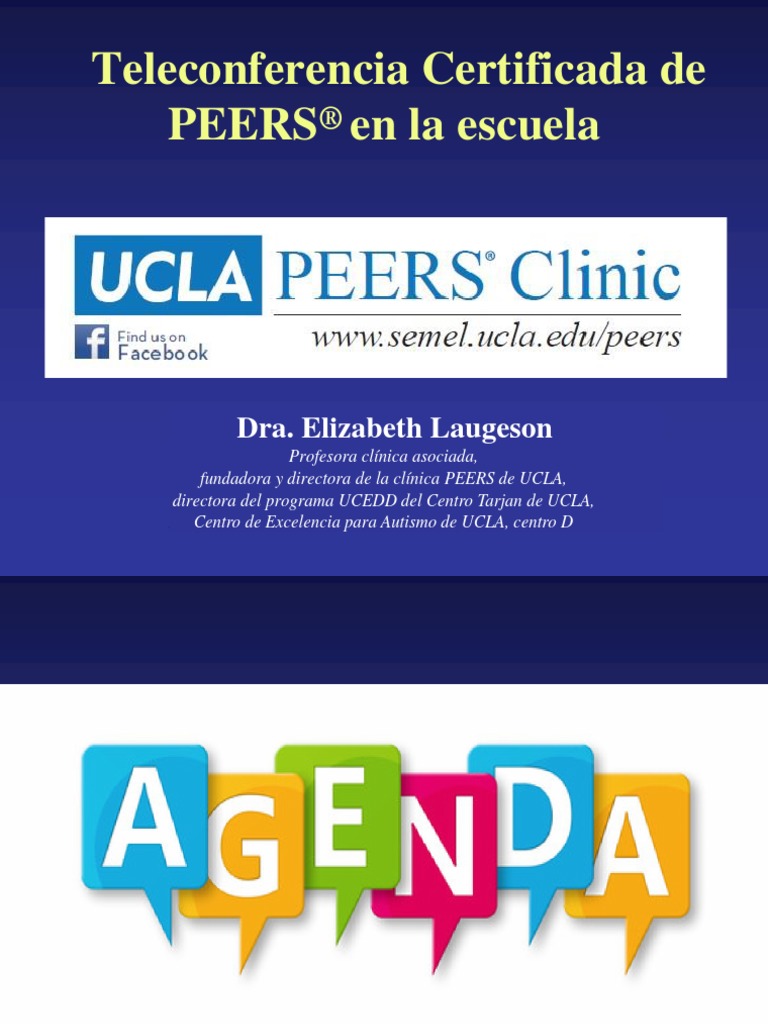 2 - PEERS School-Based Teleconference Overview - Spa | PDF | Cognición ...