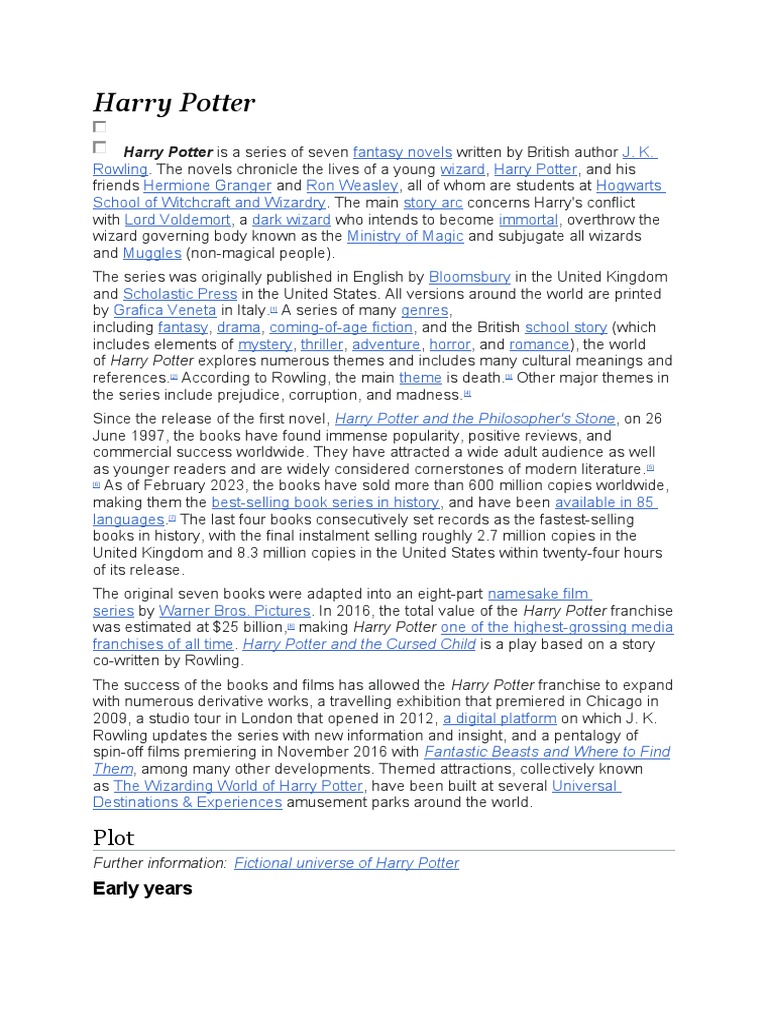 Harry Potter | PDF | Harry Potter | J. K. Rowling