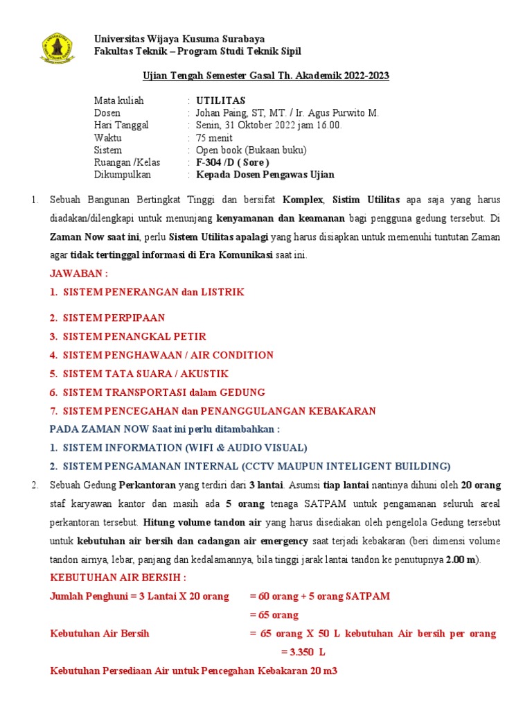 Jawaban Soal Uts | PDF