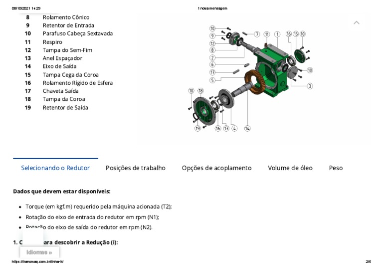 Redutor Linha TR - Transmaq - Motorredutores de Velocidade | PDF