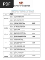CSEC and CAPE June Centre Listing | PDF | Trinidad And Tobago ...